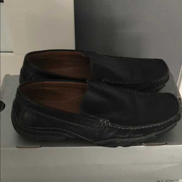 Aldo | Shoes | Aldo Cort Black Leather Mens Loafers | Poshmark